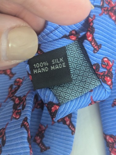 Lobster Mens Neck Tie Silk Royal Blue & Red Cape Cod Vineyard Boston | eBay