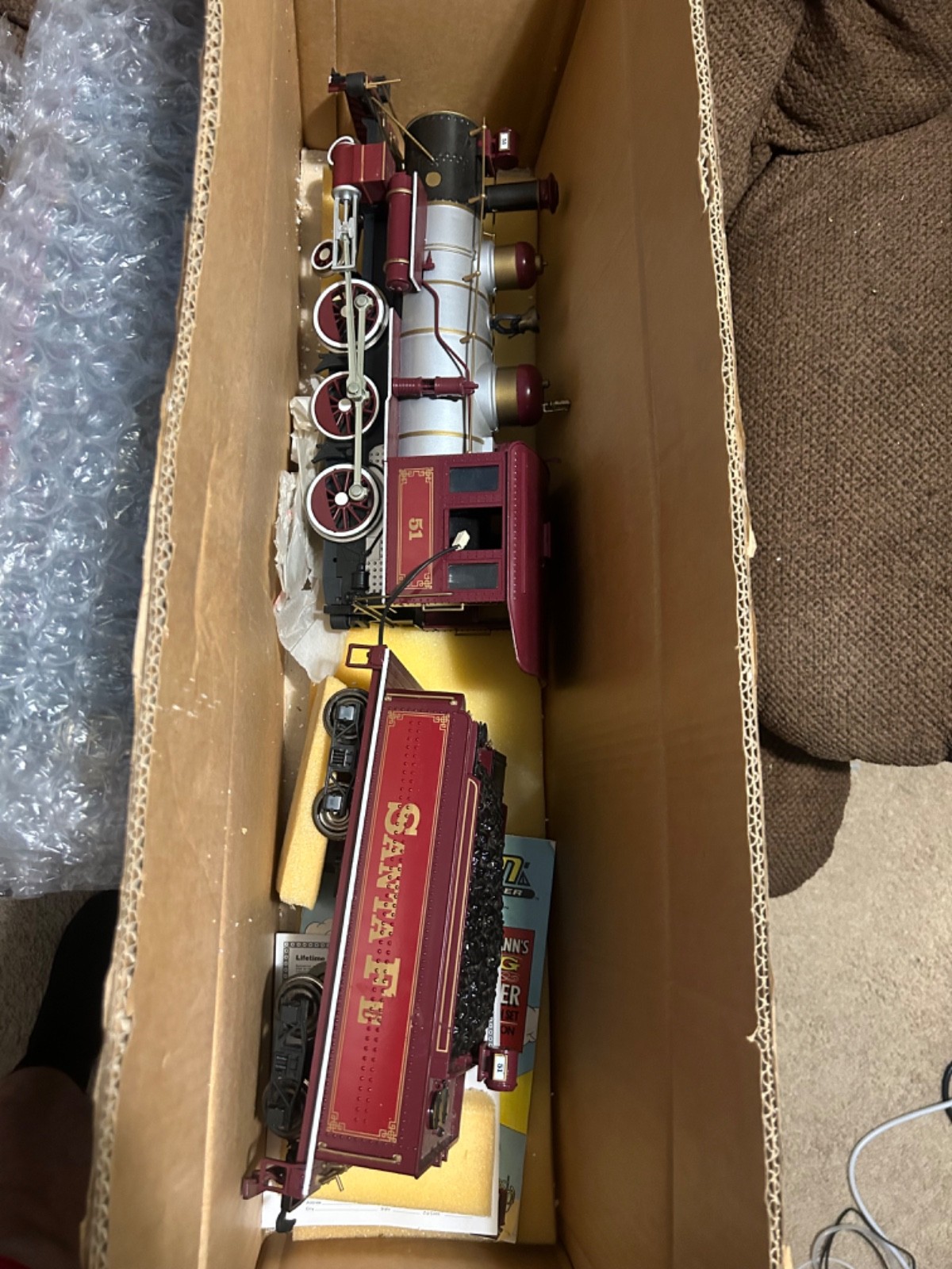 Bachmann 49 G Scale Santa Fe 4-6-0 Steam Locomotive & Tender EX | eBay