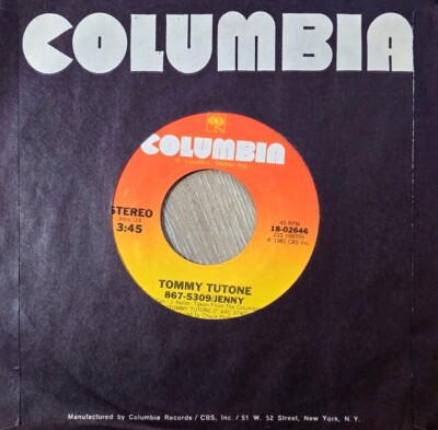 Tommy Tutone - 867-5309 / Jenny 45 RPM with Company sleeve | eBay