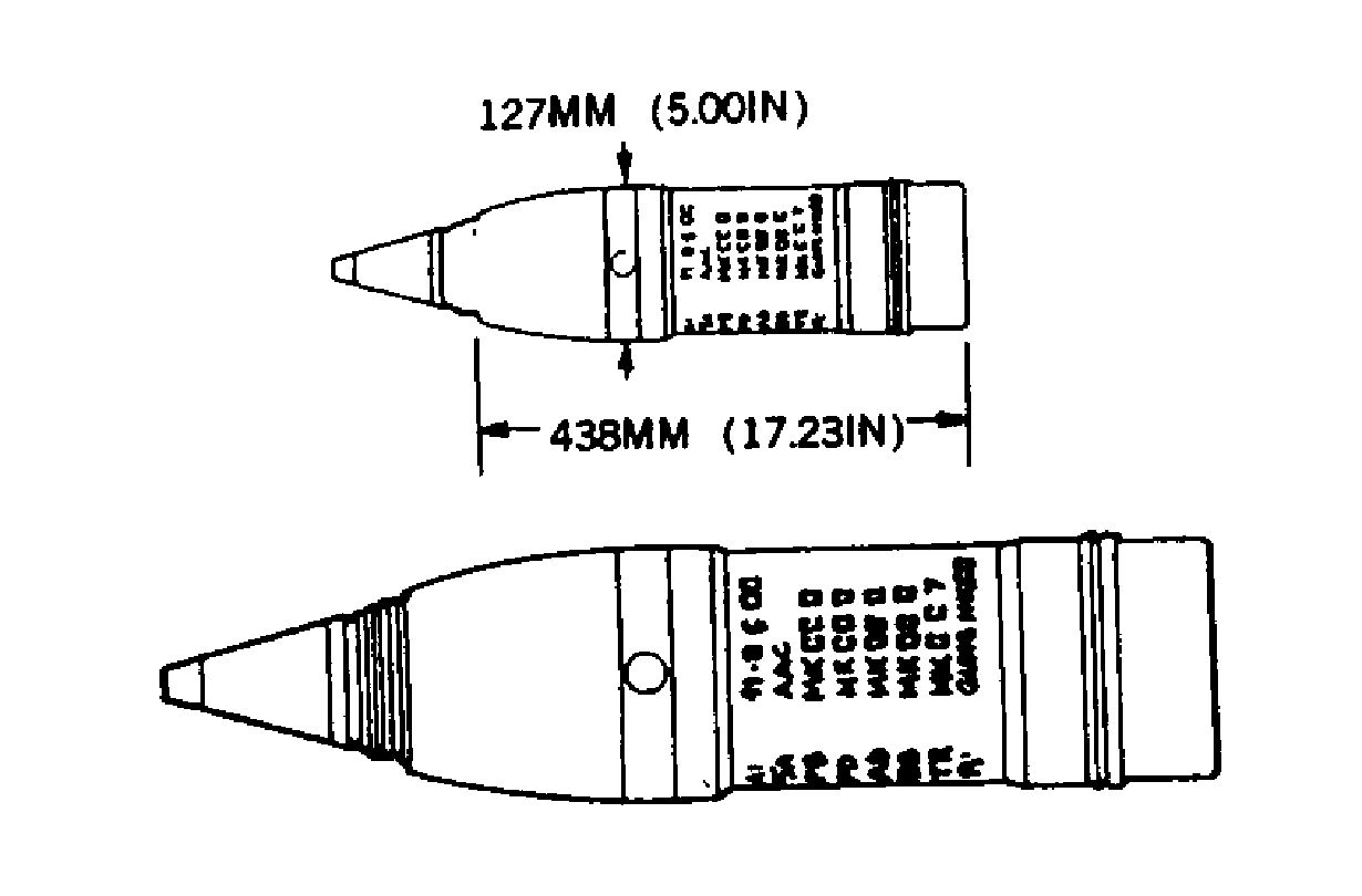 1:1 5in MK 35 for a 5" 38 caliber Shell - Life Size- Replica- ALL ...