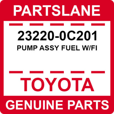23220-0C201 Toyota OEM Genuine PUMP ASSY FUEL W/FI | eBay