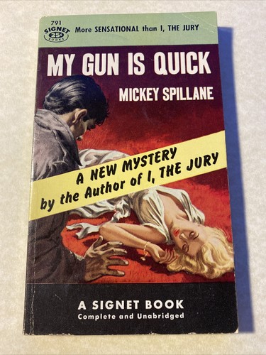 1954 Signet Books #791 My Gun Is Quick By Mickey Spillane Paperback | eBay