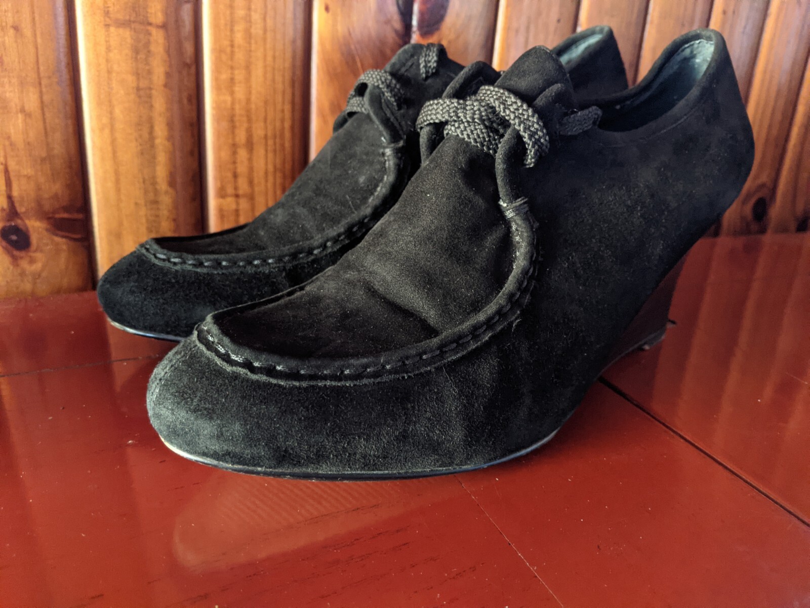 ZOE WITTNER LEATHER SUEDE UPPER,LINING & INSOCK WEDGE… - Gem