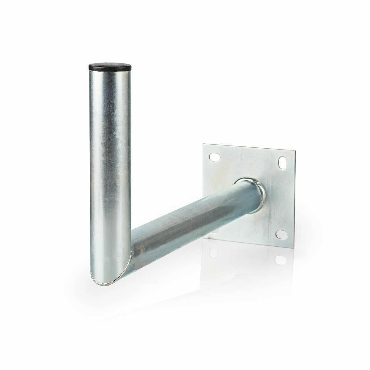 Galvanised Steel Satellite Dish L Shape Mount 45cm Pole Bracket Wall ...