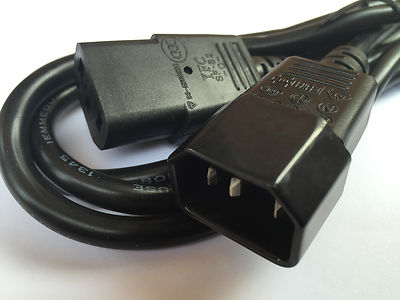 "Kettle Plug" Extension Cord Cable 240V Mains Power Lead IEC Male ...