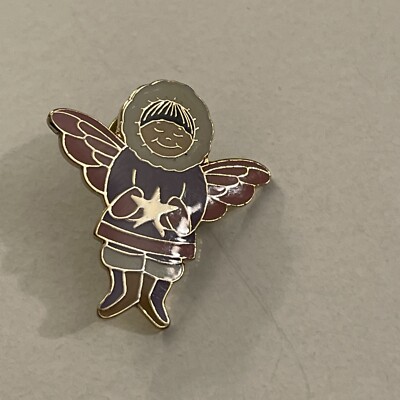 Alaskan Eskimo Purple Angel Gold Star Pin Pinback PB9J | eBay