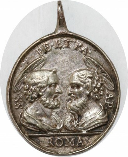 S9301 Rare Medal Papal State Vatican St Petrus Paulus Scala Sancta 1750 ...