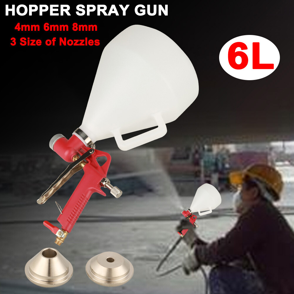 6L Air Spray Gun Paint Drywall Painting Sprayer with 4/6/8mm Nozzles ...