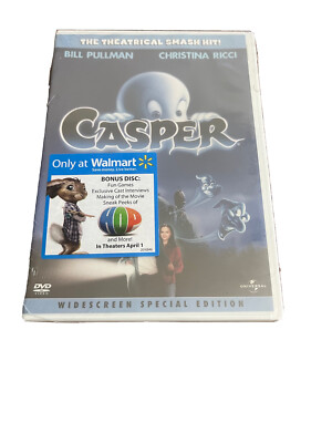 Casper the Ghost Widescreen DVD PG Universal Studios 1995 Sealed Plus ...