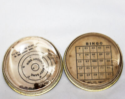 Vintage Dexterity Puzzle Bingo Ring Target First National Bank Prize ...