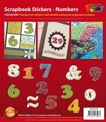 Card making & Scrapbook Stickers Numbers Transparent Silver for sale ...