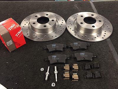 VAUXHALL CORSA D E VXR REAR BRAKE DISC BRAKE PADS CROSS DRILLED ...