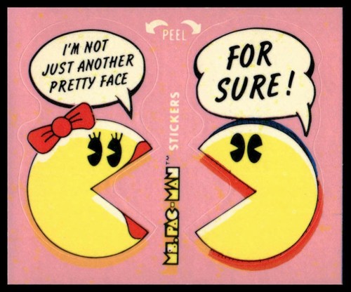 1981 Fleer Ms. Pac-Man Stickers #13 I'm Not Just Another Pretty Face ...
