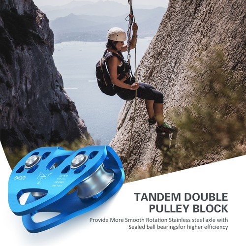 Lixada 30kN Zipline Cable Trolley Pulley with Ball Bearing for Aloft ...