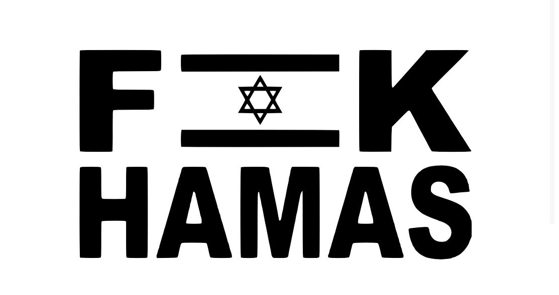 “F Hamas “ Statement Israel Die Cut Vinyl Decals Sticker No Conflict ...