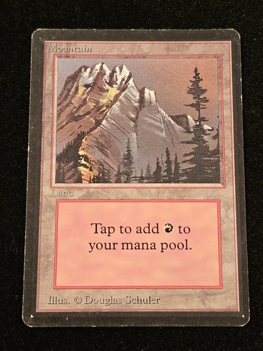 Mountain (A Small Tree) Beta Basic Land MAGIC MTG CARD Vintage - B | eBay