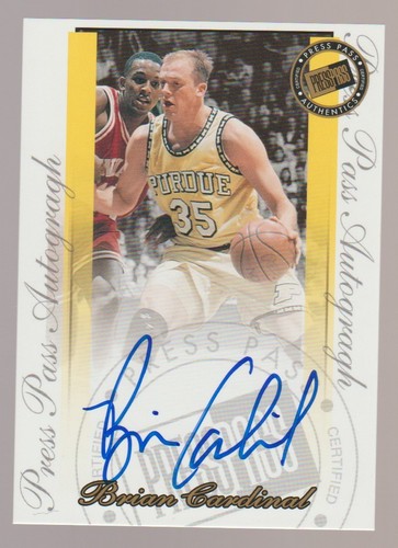 BRIAN CARDINAL Purdue 2000 Press Pass Autograph SP RC ON CARD AUTO | eBay