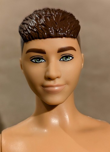 BARBIE Fashionistas 195 BROAD KEN Hybrid NUDE Rebody Doll GREEN EYES ...