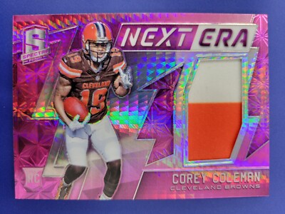 Corey Coleman 2016 SPECTRA "NEXT ERA" RC PATCH PINK #D 02/10 CLEVELAND ...