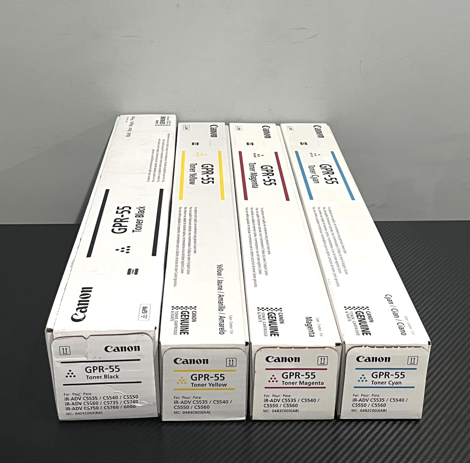 CANON GPR-55 Toner Cartridge Set Black Cyan Magenta Yellow C5535i ...