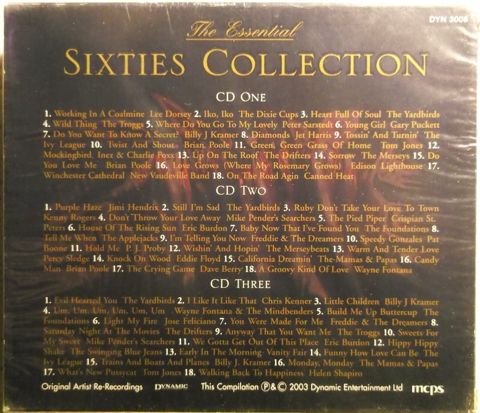 The Essential Sixties Collection - 3 x CD ALBUM New & Sealed | eBay