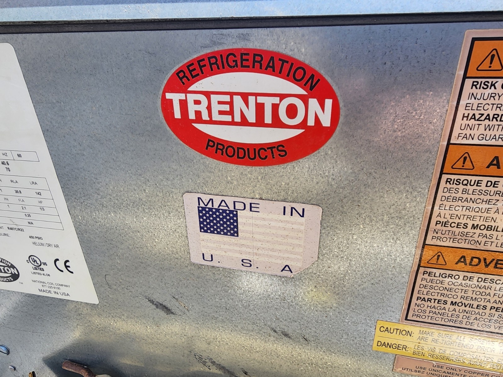 Trenton Refrigeration Condensing Unit & Walk-In Includes Grid Shelving ...