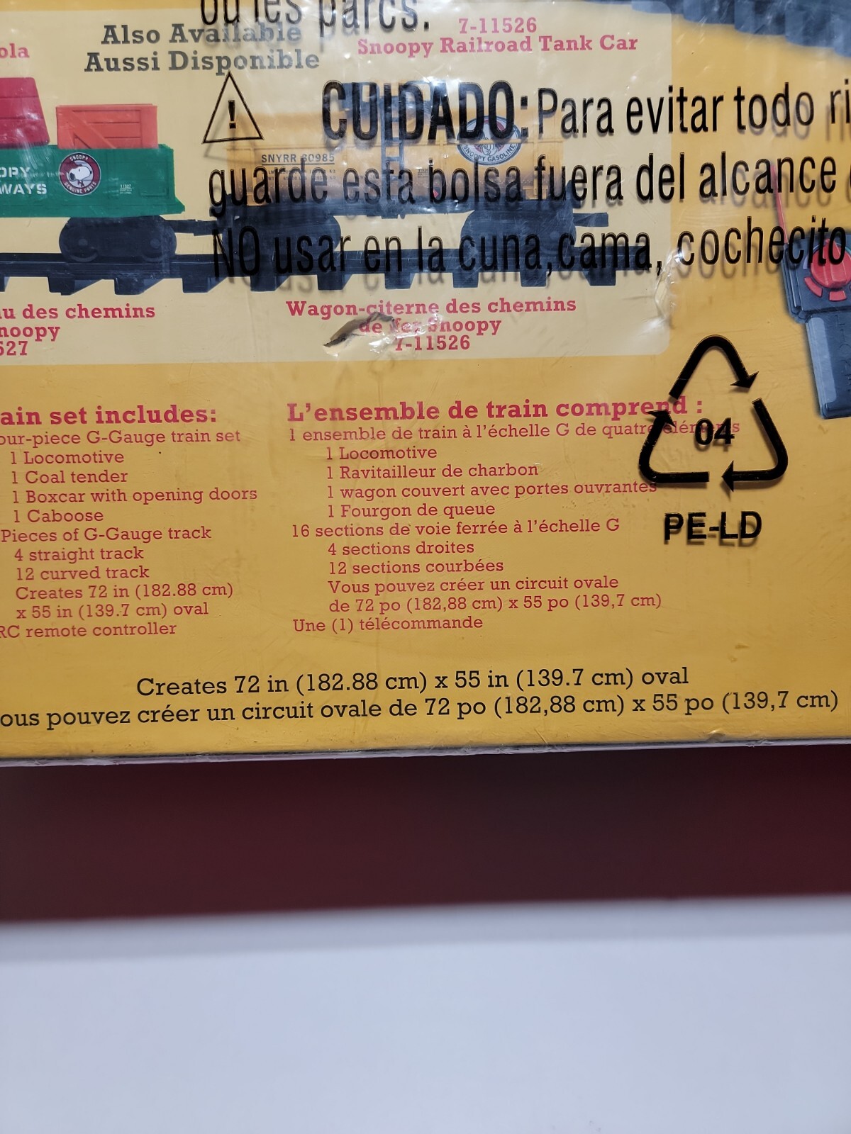 Lionel+711489+G+Scale+Battery+Remote+Operated+Peanuts+Snoopy+Train+Set+ ...