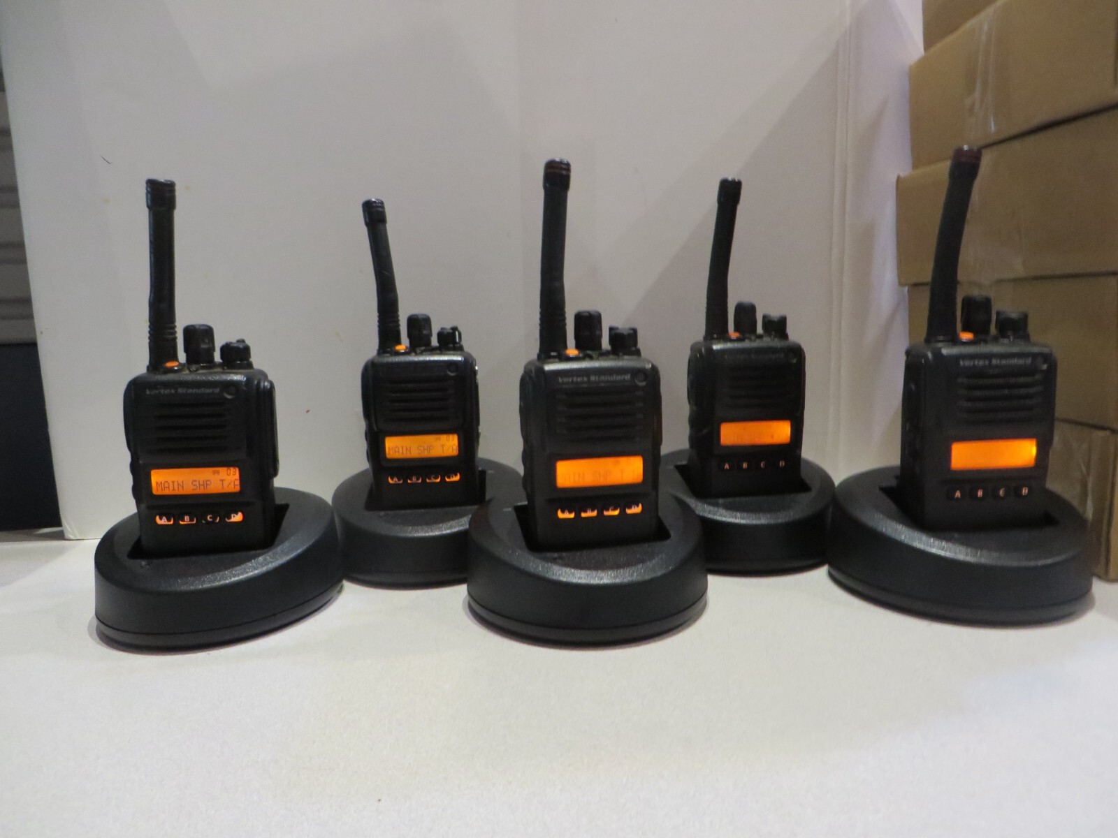 Lot of 5 VX Standard VX-824-G7-5 UHF 450-512 MHz 5W 512CH Two way Radio ...