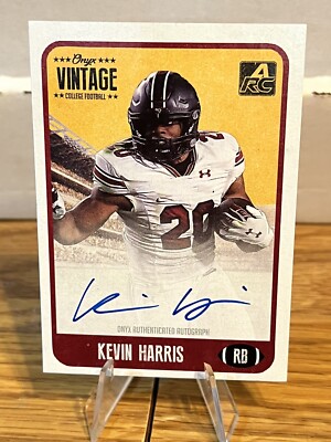 2021 ONYX VINTAGE KEVIN HARRIS BLUE AUTO /400 SC Gamecocks | eBay
