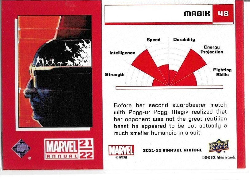 2021-22 Upper Deck Marvel Annual Magik Blue Retail | eBay
