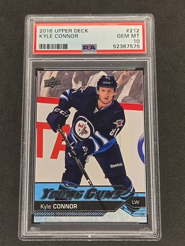 2016-17 Upper Deck Series 1 Young Guns SP Rookie KYLE CONNOR RC PSA 10 ...