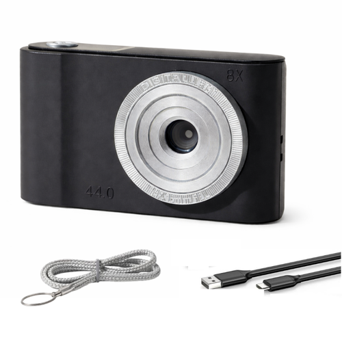 44MP Digital Camera for Kids – Simple Point & Shoot, 8X Zoom Beginner ...