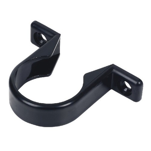 PVC Pipe Clips, 50mm, Black, Pack of 10, Solvent Weld Waste Pipe ...
