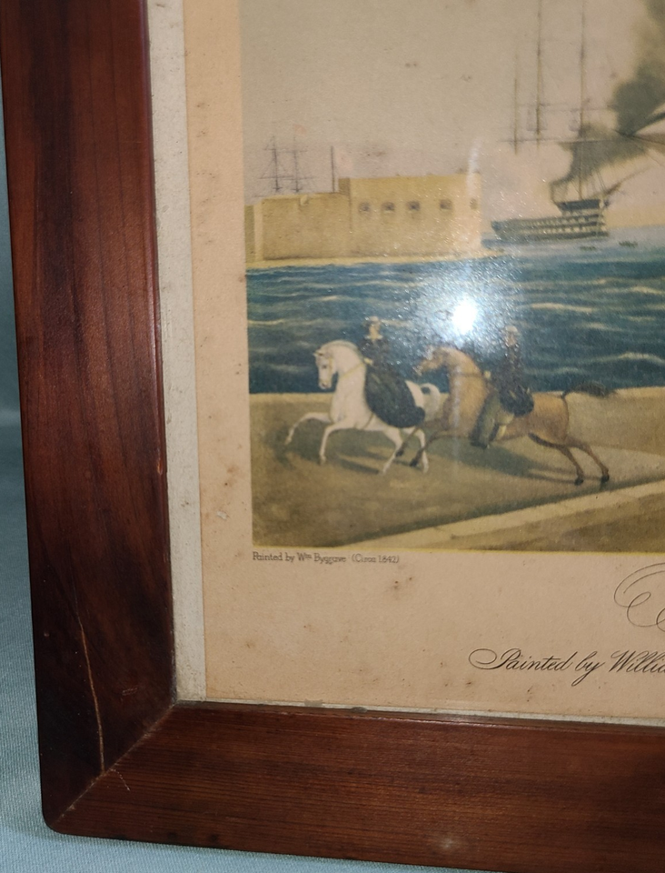 Antique colored print after William Bygrave, American Clipper Bark ...