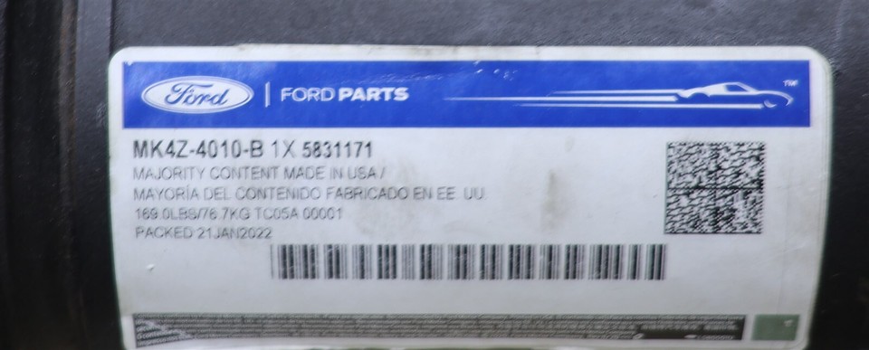 2021-2023 Ford F-150 8.8" Rear Differential Axle Housing ML3Z-4010-B ...