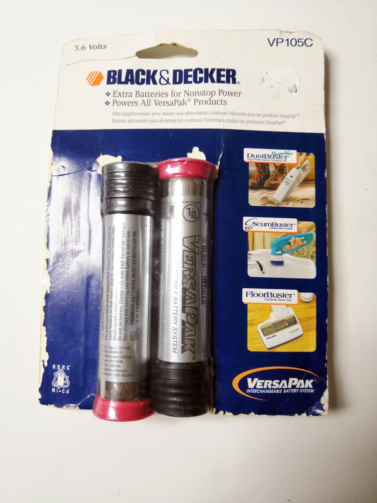 Black & Decker Versapak 3.6V Extra Batteries 2-pack BRAND NEW | eBay