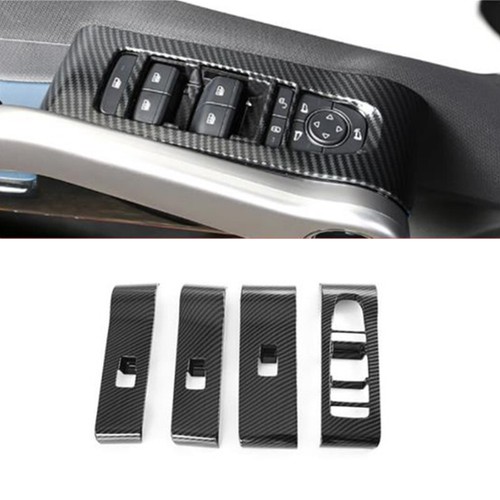 Carbon Fiber 4PCS Window Lift Switch Panel Cover Trim For BYD ATTO 3 ...