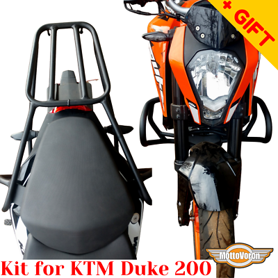 For KTM Duke 200 Crash bars KTM 200 Duke Rear rack Engine guard Kit ...