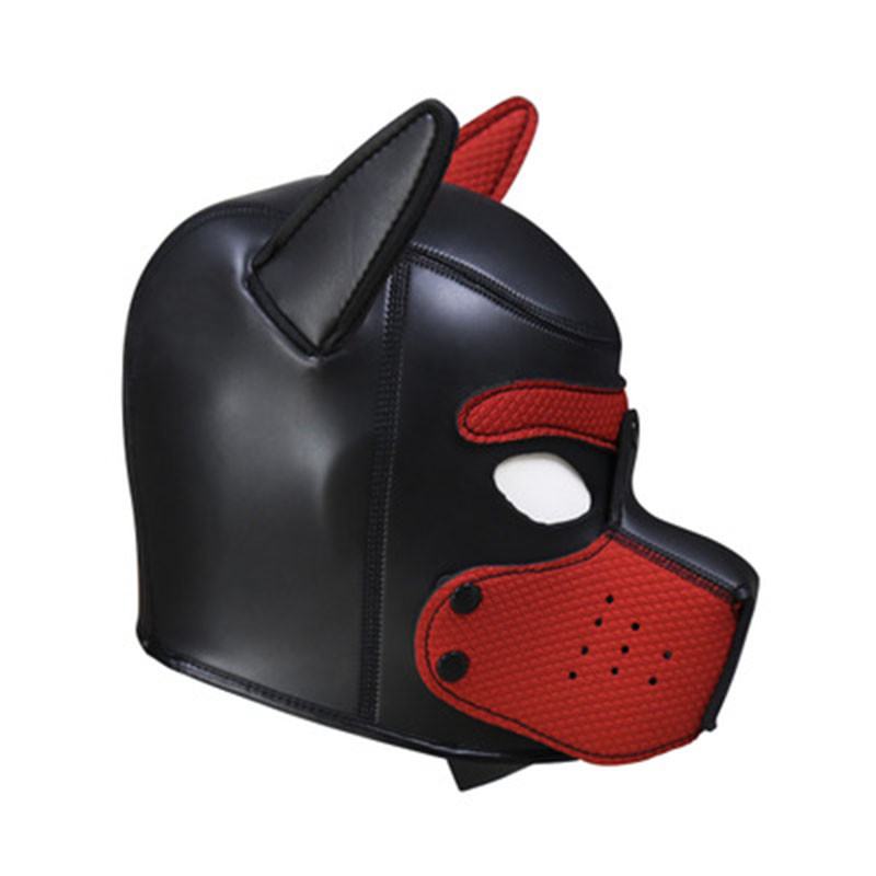 Dog Headgear Totally Enclosed BDSM Mask Hood Fetish SM Bondage Slave ...