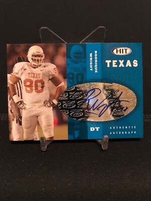 2006 Sage Hit Rodrique Wright Auto! Dolphins Texas Rare | eBay
