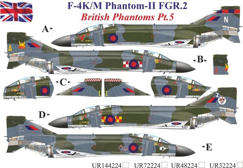 UpRise Decals UR72224 - DECAL F-4M British Phantom-II FGR.2 Pt.5 1/72 ...