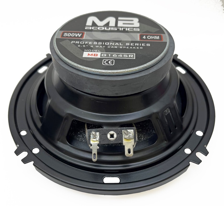 MB ACOUSTICS 6.5" Full Range 4-Way Coaxial Low Profile Car Speakers ...