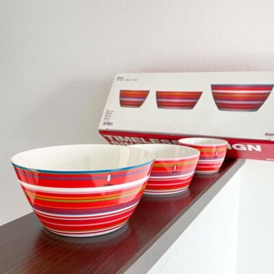 Iittala Origo Bowl Red 150ml 250ml 500ml Set of 3 with Box | eBay