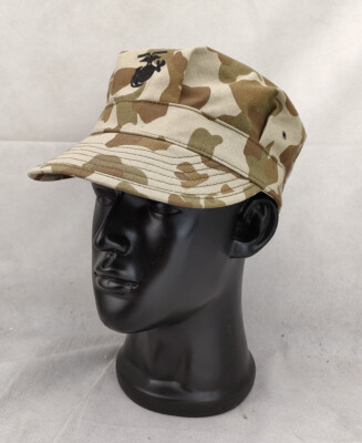 MARINE CORPS STYLE UTILITY HAT U.S.M.C MILITARY WW2 CAMO CAP SIZE S | eBay