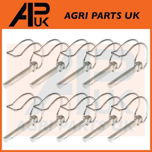 10 Pipe Tube Linch Lynch Pin 10 x 60mm Trailer Tractor Truck Linkage ...