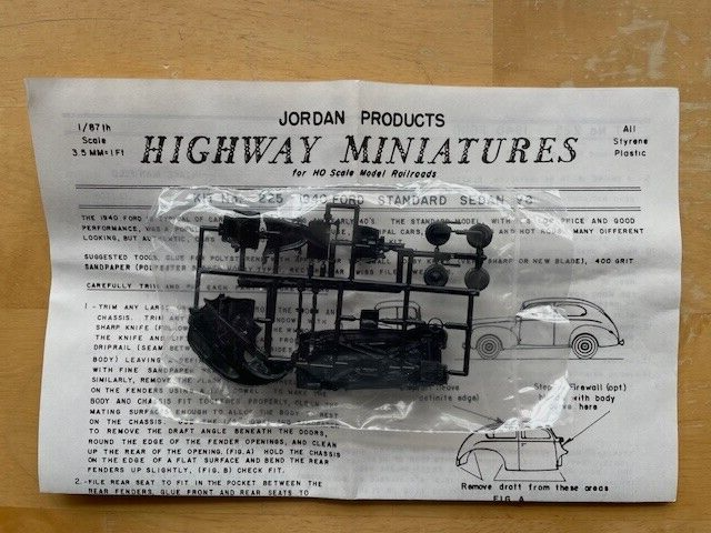 Jordan Highway Miniatures 1940 Ford Sedan kit | eBay