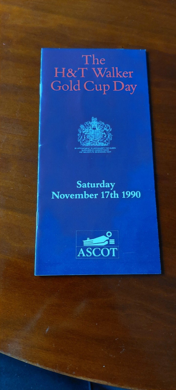 Ascot Racecourse 17th November 1990 Race Card | eBay
