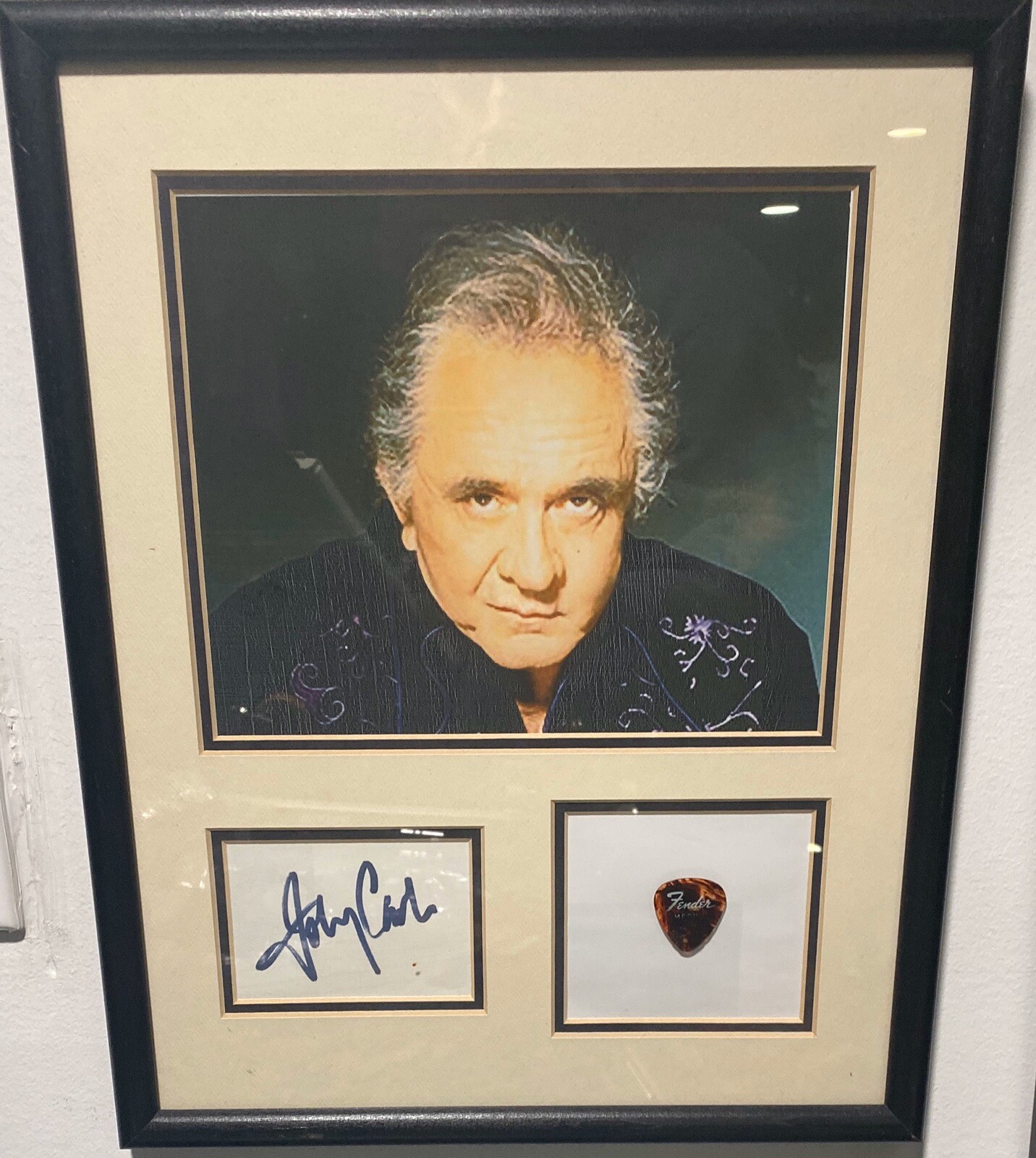 Johnny Cash Signed Display Johnny Cash Autographed Photo Display | eBay