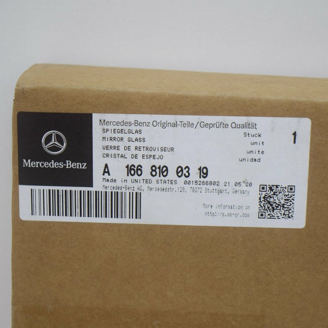 MERCEDES Ml GL GLE Class W166 Left Mirror Glass Auto Dimming Heating ...