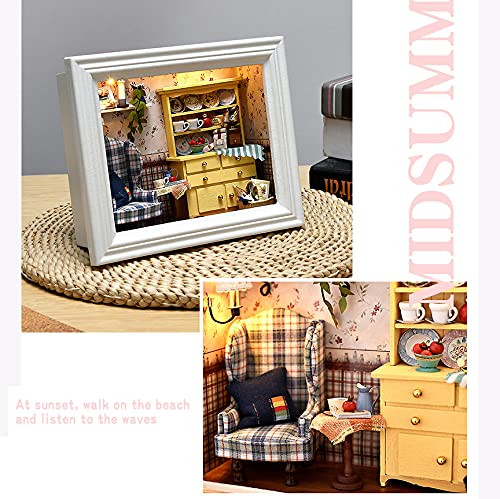 Flever Dollhouse Miniature DIY House Kit Creative Room with Furniture ...